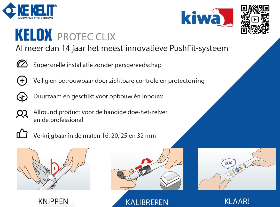 Ke Kelit Kelox Protec PPSU steek koppeling 25mm Buurs