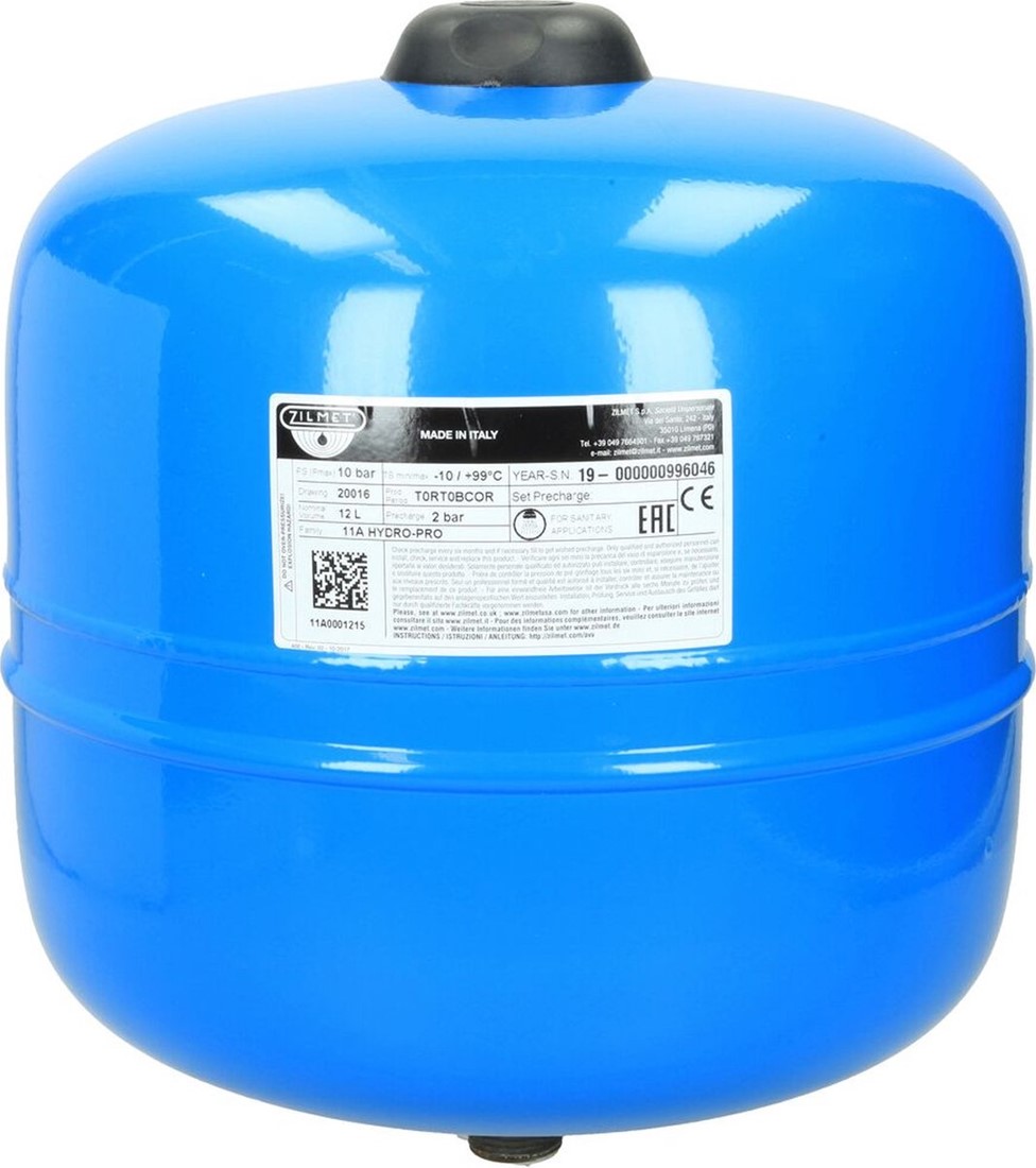 Zilmet Hydro Pro Sanitair Expansievat - 12 liter Buurs